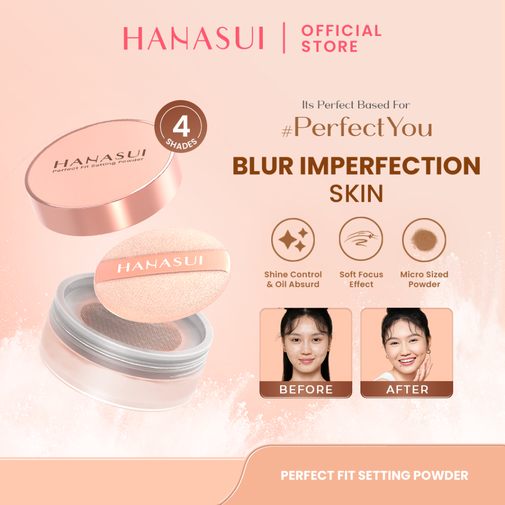 Hanasui Perfect Fit Setting Powder - Soft Light Loose Powder Natural ...