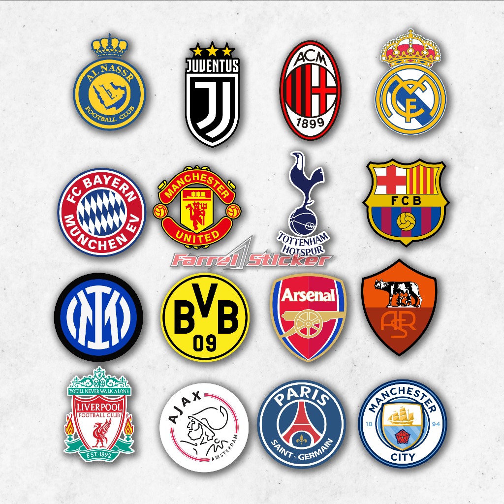 Football club Sticker UV logo football Sticker | Shopee Singapore