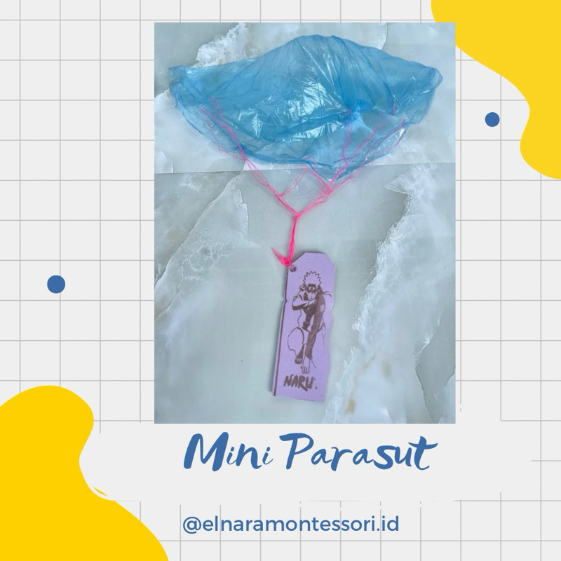 Mini PARACHUTE / FLYING PARACHUTE - SENSORY PLAY MONTESSORI | Shopee ...