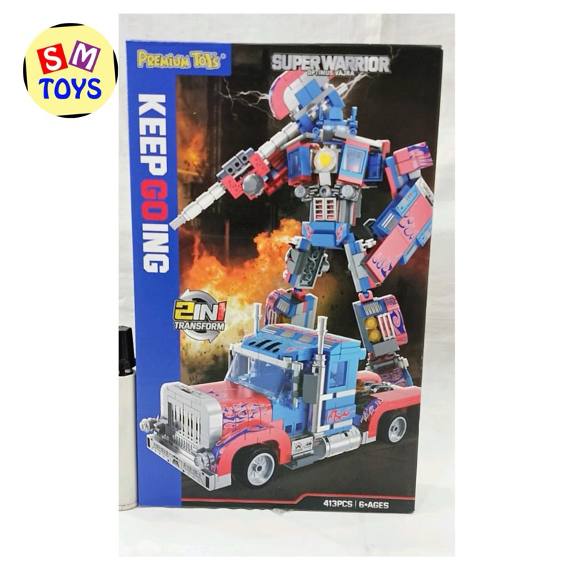 Bricks Block Vajra Transformer Optimus Prime 2in1 413pcs | Shopee Singapore