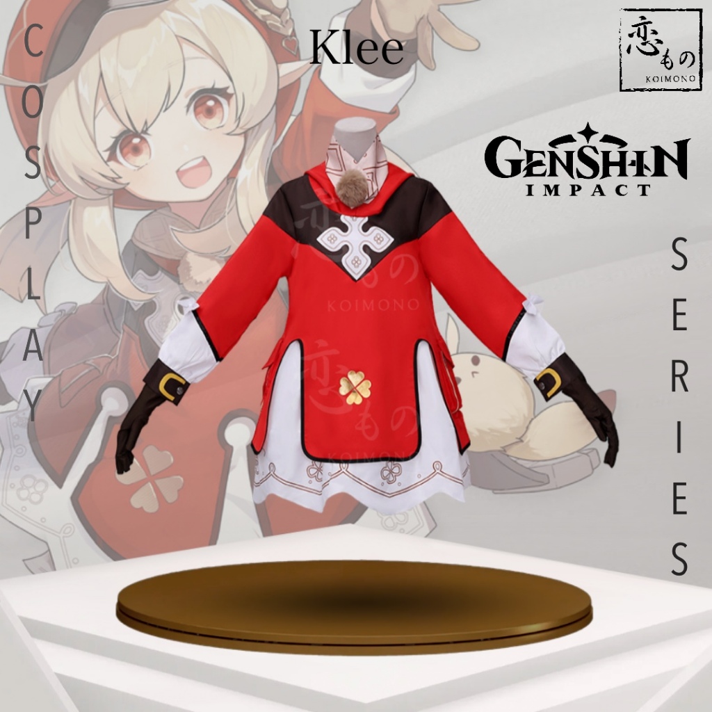 Koimono Klee Genshin Impact Default Cosplay Costume Set Wig/Klee ...