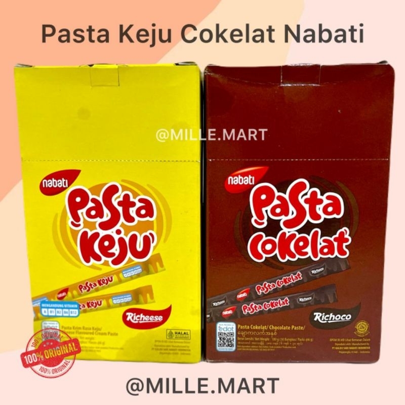 Nabati PASTA RICHEESE PASTA CHEESE & RICHOCO CHOCOLATE PASTA (1 BOX ...