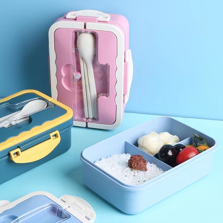 Food box/PP straw Lunch box/bento set/split meal box | Shopee Singapore