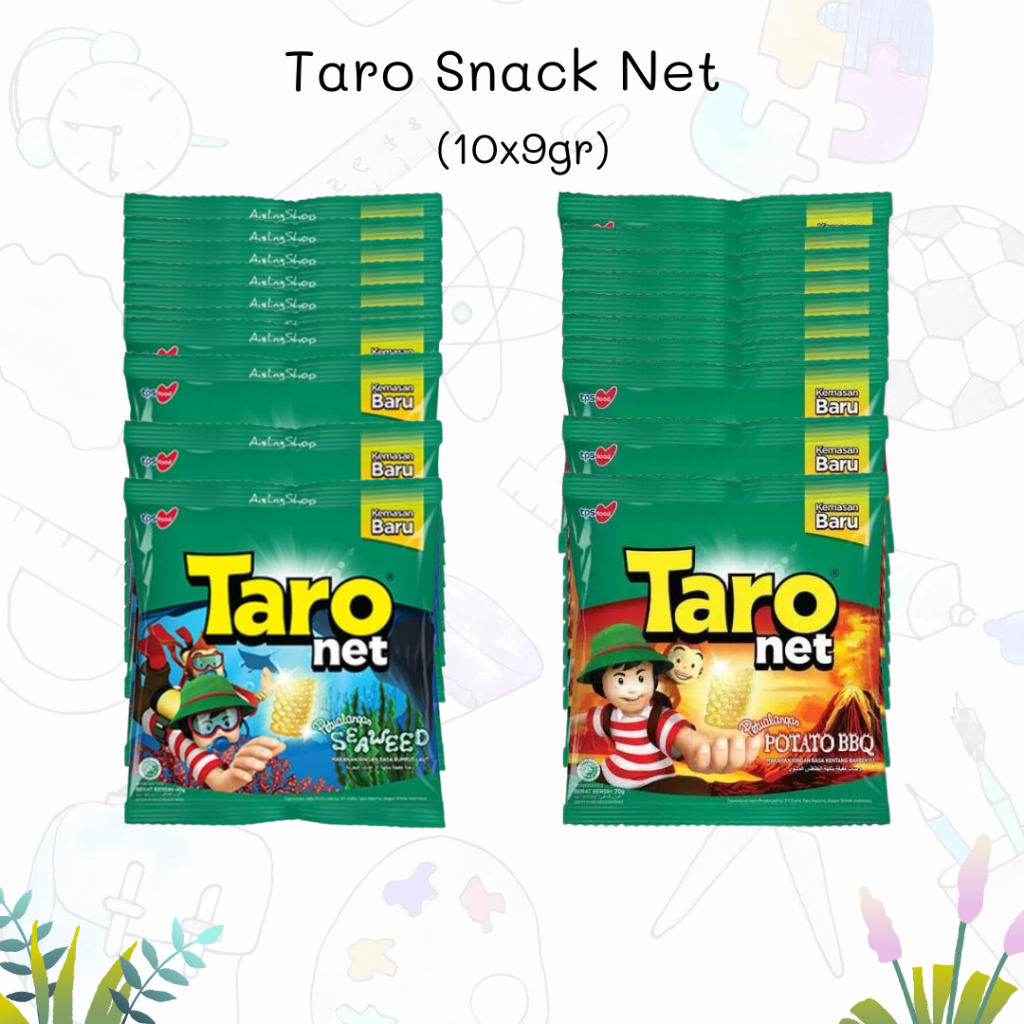 Taro Snack Net Seaweed/Taro Snack Net Potato BBQ 10x9gr (1 Pack ...