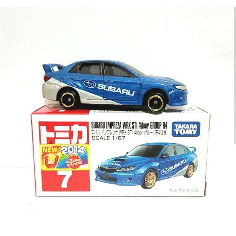 Tomica SUBARU IMPREZA WRX STI 4door GROUP R4 TAKARA TOMY 7 DIECAST CAR ...