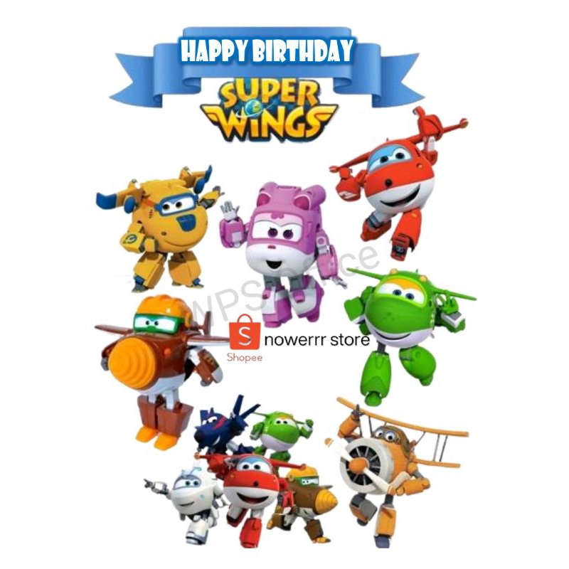 Custom Super Wings Theme Cake Topper/Super Wings BIRTHDAY Topper ...