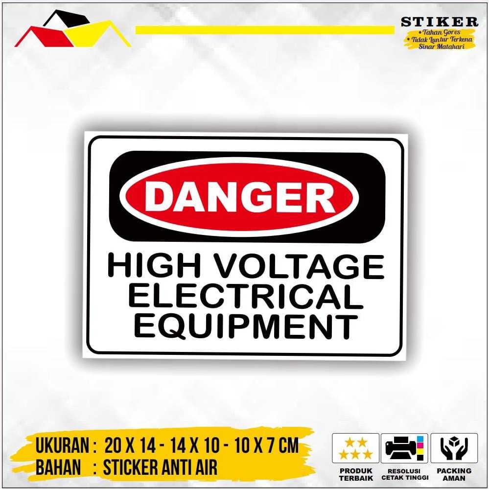 High Voltage Electrical Equipmen Sign Stickers / High Voltage Stickers ...