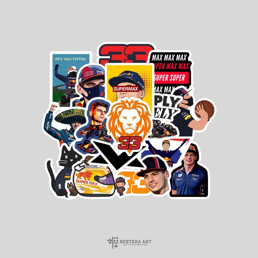 F1 Racer Pack Sticker Vinyl Doff Laminate Sticker | Max Verstappen ...