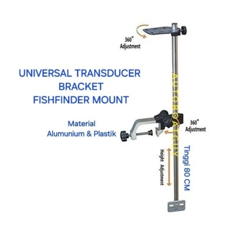 Universal Transducer Bracket Fisfinder Mount (Portable Fishfinder ...