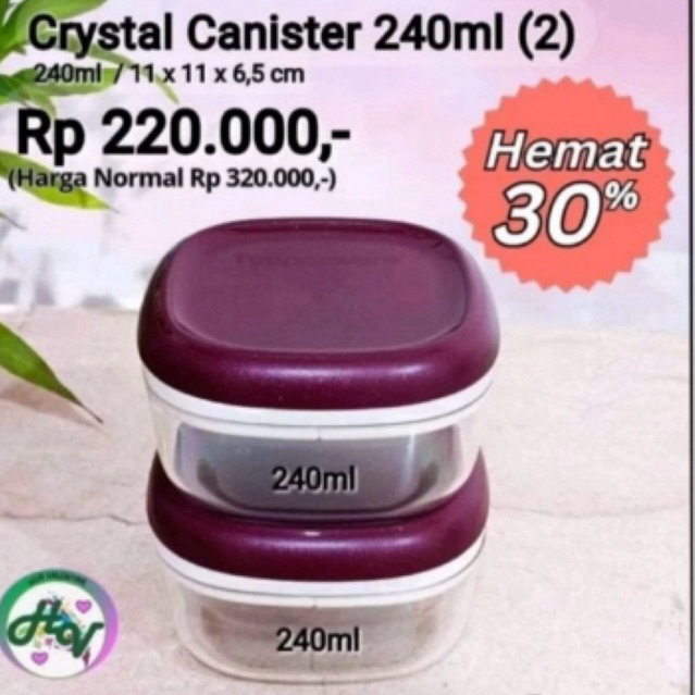 Crystal Canister 240ml (1 Pcs) | Shopee Singapore