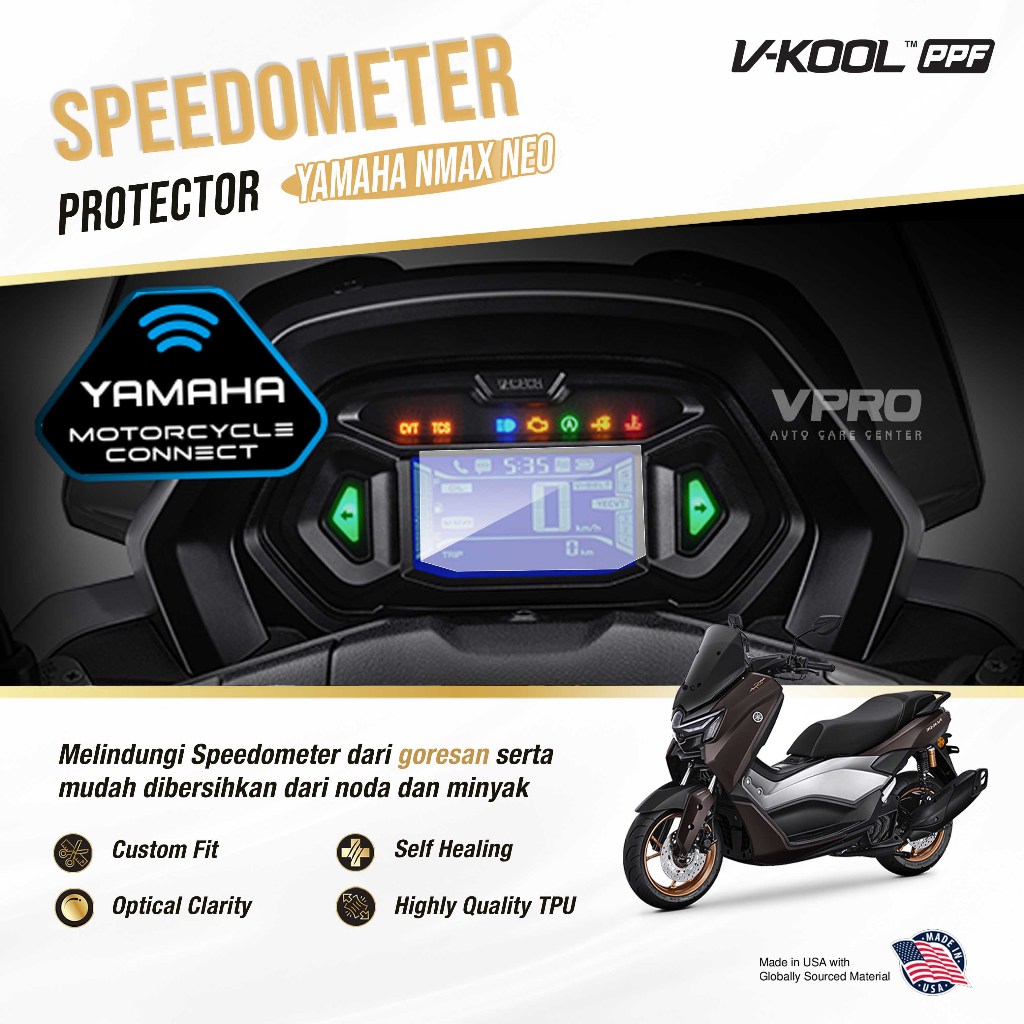 Vkool PPF Speedometer Motorcycle YAMAHA NMAX TURBO 2024/NMAX NEO ...