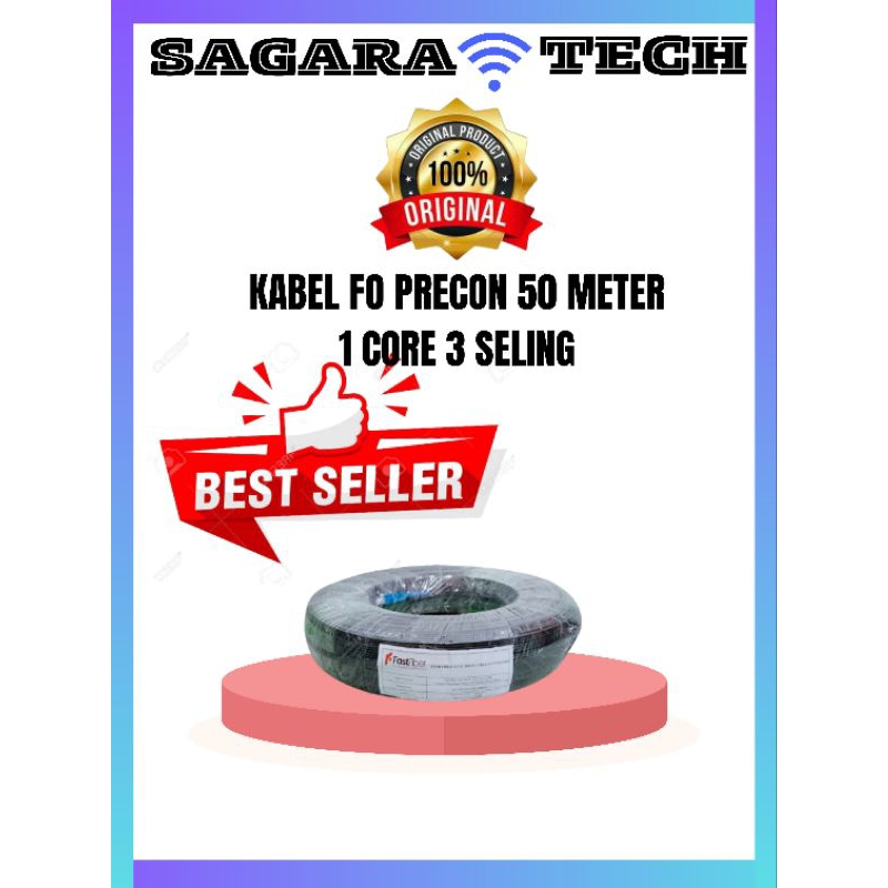 Fiber Optic Cable Fo 50 Meters Precon Drop Core | Shopee Singapore