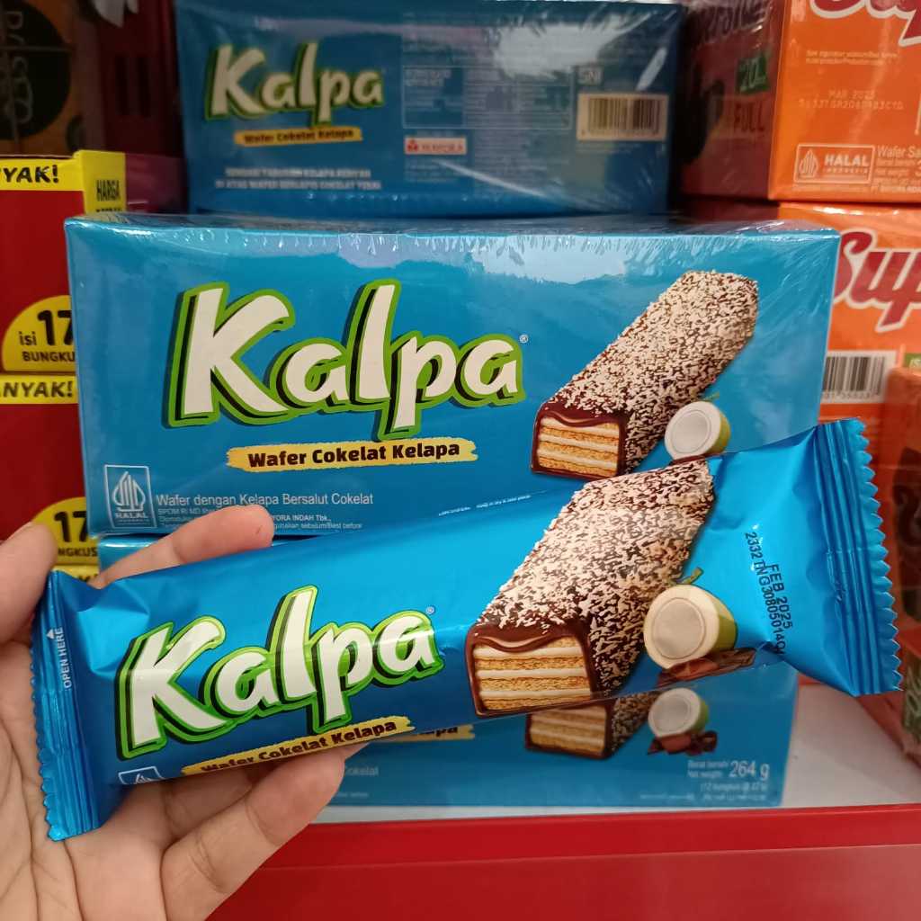 Kalpa Chocolate Wafers with Coconut Sprinkles Contains 12 pcs | Shopee ...