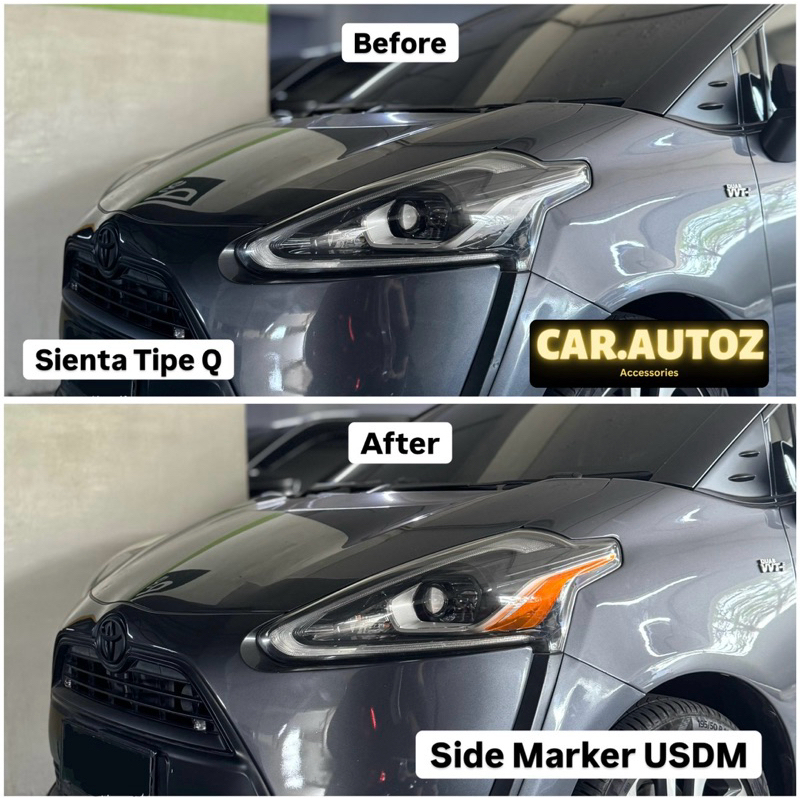 Orange Side Marker Sticker for Toyota Sienta Type Q Headlights | Shopee ...