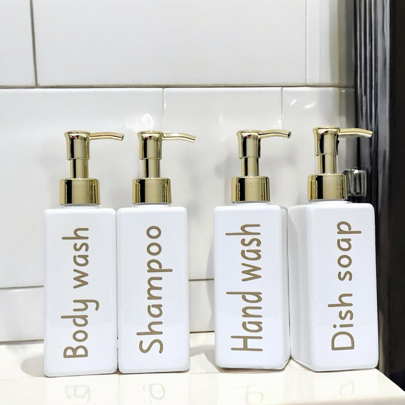 PUTIH Aesthetic Liquid Soap bottle GLOSSY White Box 250ML GOLD NATURAL ...