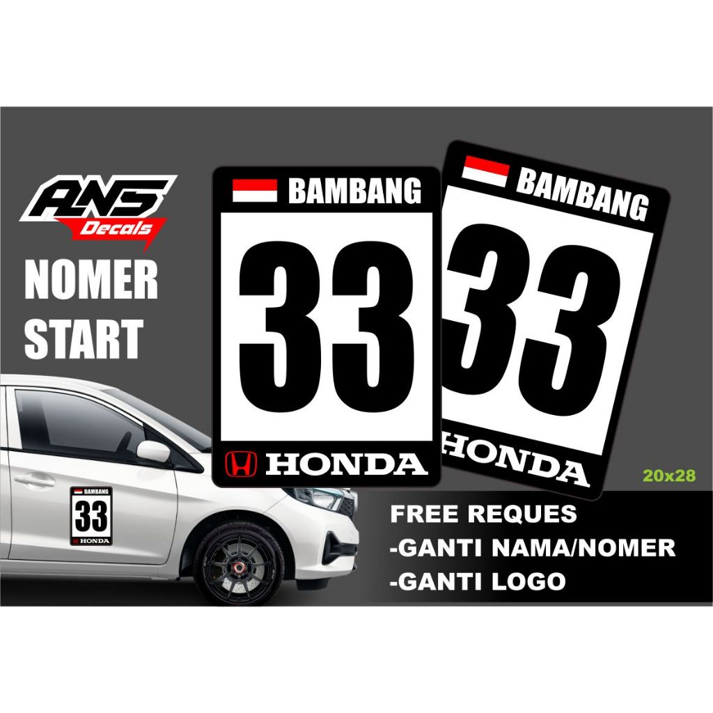 Car Door start Number Sticker, Car Sticker start Number Can Request Car ...