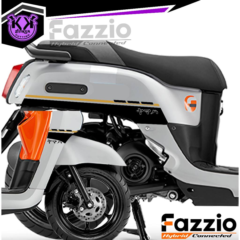 Sc.435b/ FAZZIO STRIPING/ YAMAHA KANJI Writing Stickers/Japanese ...