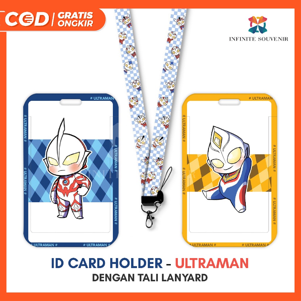 GANTUNGAN [N004] Ultraman / Name Tag Card Holder with Lanyard ...