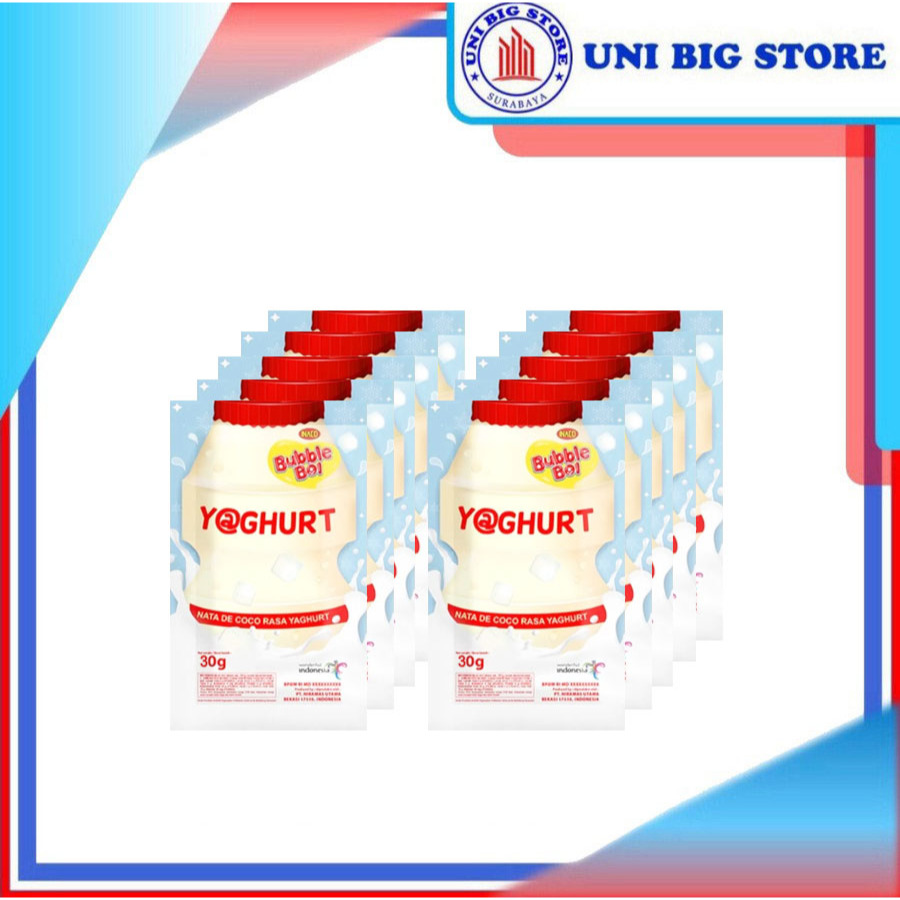 Inaco Bubble Boi Nata de Coco Yoghurt 30 gr x 10 Sachets Of Liquids ...