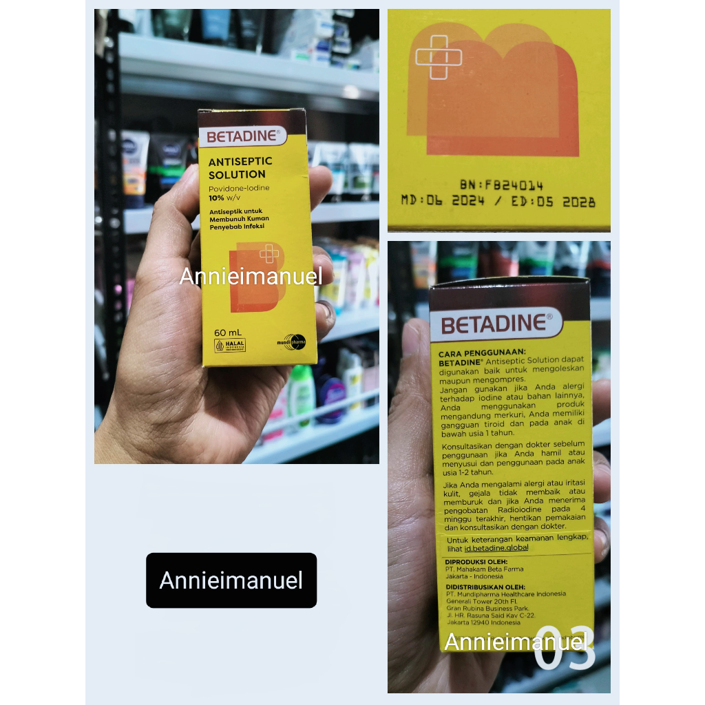Betadine Antiseptic Solution Antiseptic Wound Medicine 60ML | Shopee Singapore