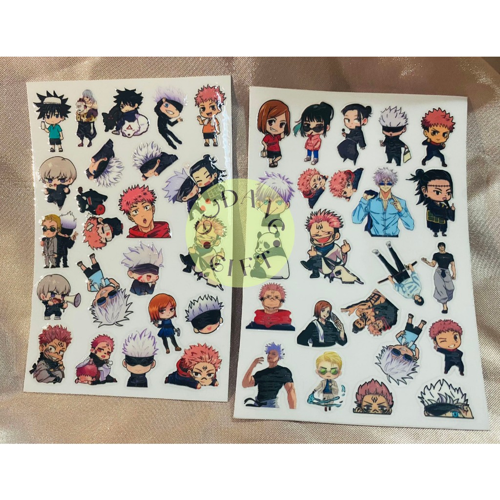 Jujutsu Kaisen STICKER Anime Gojo Nanami Yuji Sukuna Geto Nobara Yuta ...