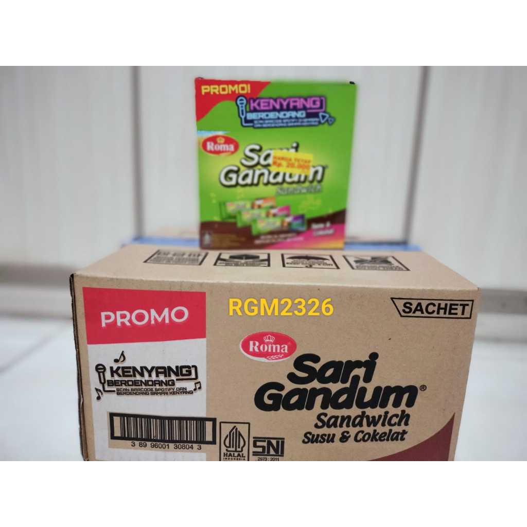Roma Sari Gandum Milk & Chocolate Sandwich - contains 10 boxes / Carton ...