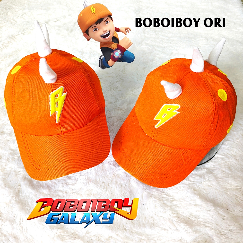 Imported boys and girls hats with boboiboy embroidered characters ...