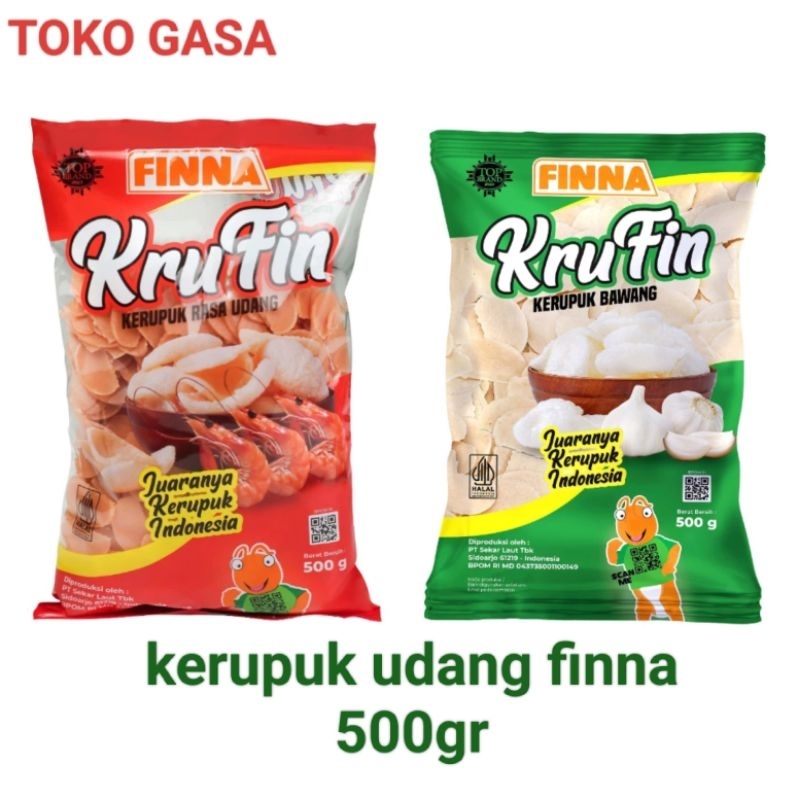 Raw FINNA SHRIMP CRACKERS 500gr/Kurfin/juaranya KRU FIN Indonesian ...