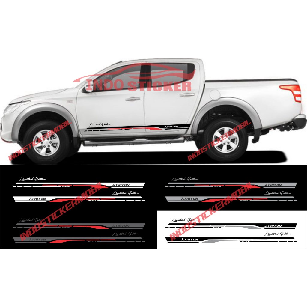 Mitsubishi triton car sticker cutting triton car list sticker | Shopee ...