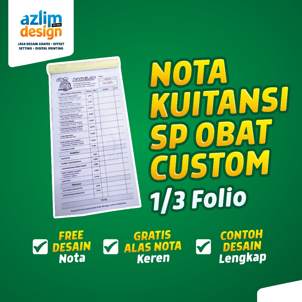 PRINT CUSTOM NCR LAUNDRY NOTEKuitansi TRAVEL RECEIPT/ (1/ 3 Folio) 2 ...