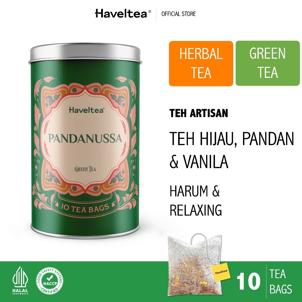 HIJAU Pandanussa | Big Tin | Haveltea | Pandan Green Tea | Indonesian ...
