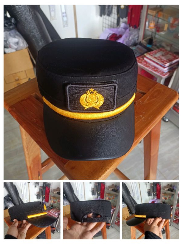 Selling PREMIUM CONCENT LEATHER TONGUE POLRI COMMAND HAT | Latest ...