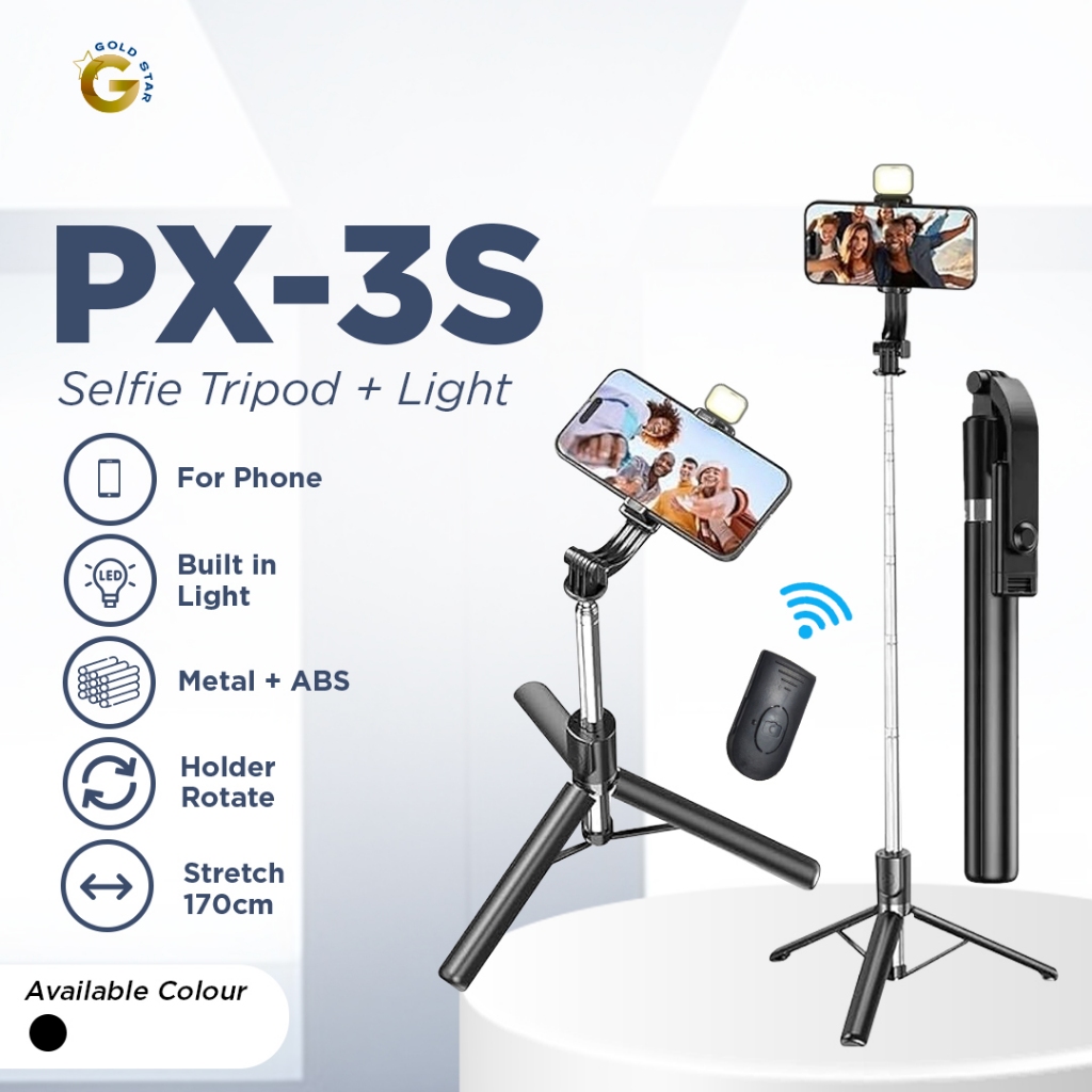 HP Tripod PX-3s Height 170cm Wireless R1L Mobile Selfie Stick Complete ...