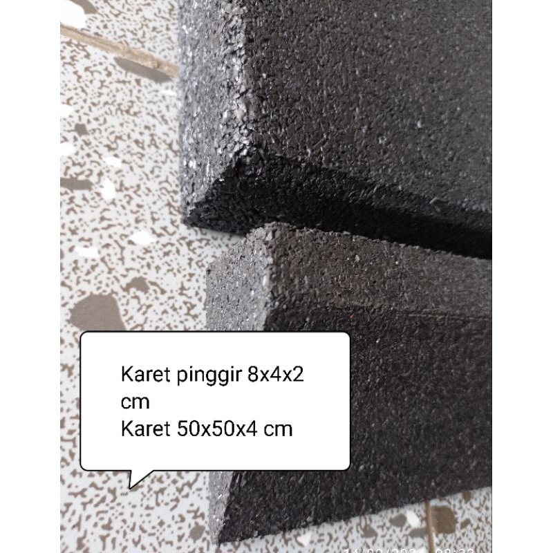 Rubber edge of the/ Corner Ramp of Rubber Tile/Rubber Flooring /: Gym ...