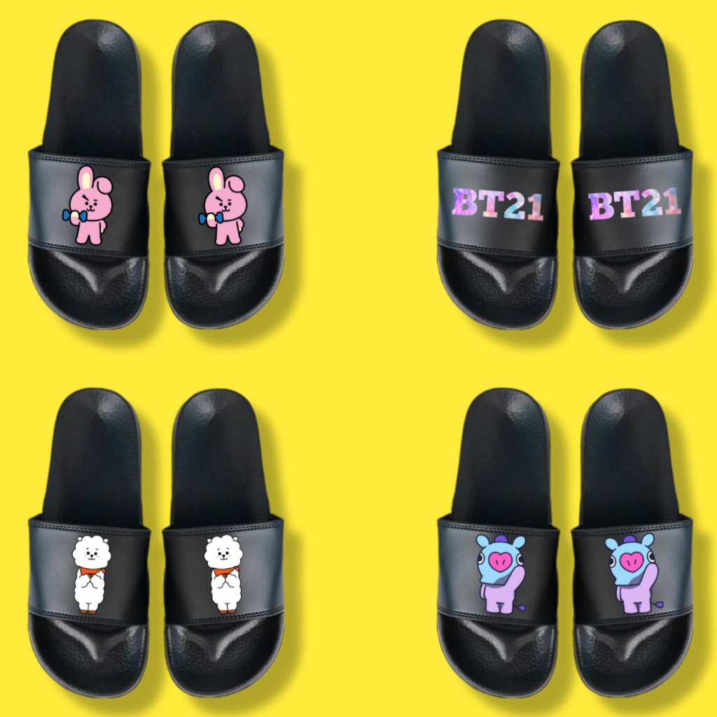 Bt21 Men's Women's Slop Sandals (2) | Shopee Singapore