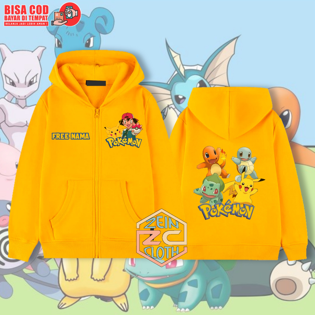 Pokemon Boys' Hoodie Jacket / Children's Zipper Jacket | Shopee Singapore