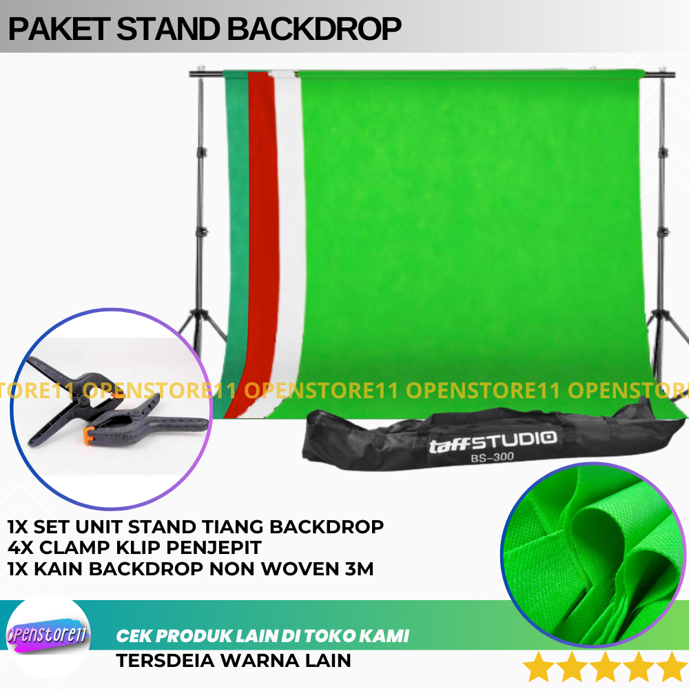 Green Screen Backdrop Pole Stand Tripod Photo Studio Background 200 x ...