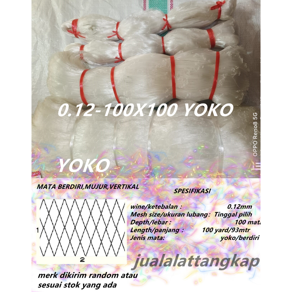 MATA String / Fish Net 012 100x100 YOKO Standing Eyes / Lowering Eyes ...