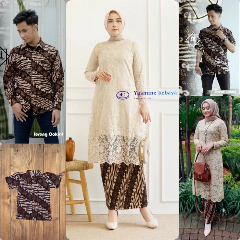 KEMEJA Couple Batik Shirt / Sarimbit Couple / Brocade Kebaya Couple ...