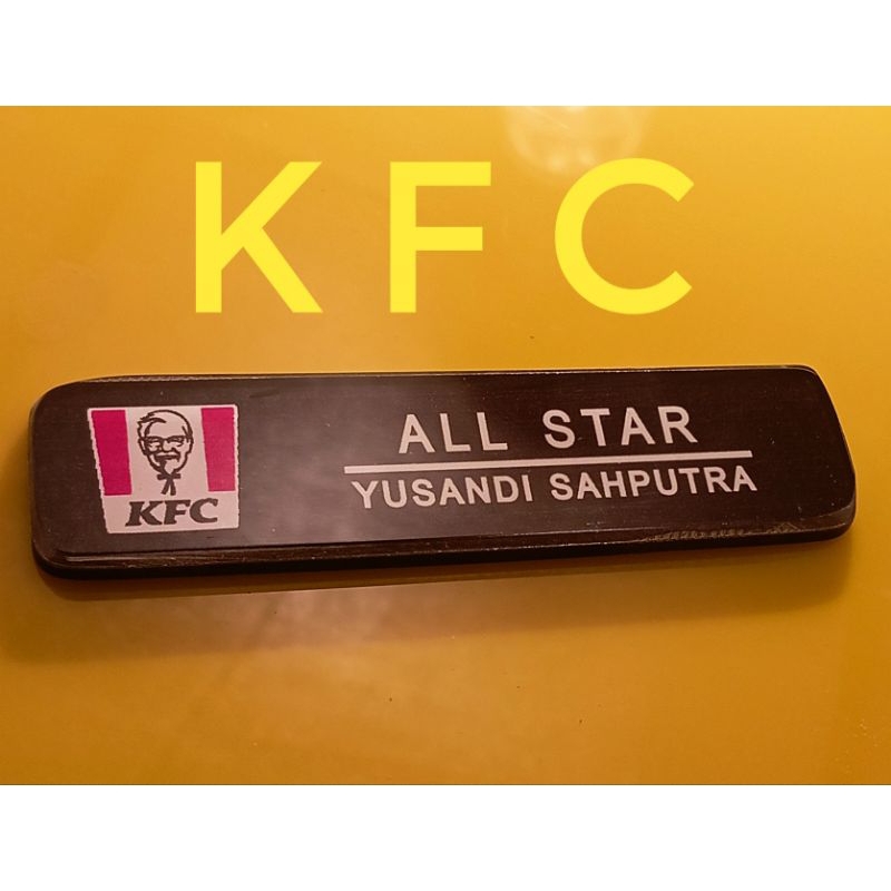Kfc NAME TAG / CHEST NAME PLATE | Shopee Singapore