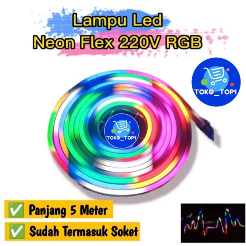 Led Neon Flex Rgb 220v 5m Flexible Sign Led Lights / Led Hose Lights ...