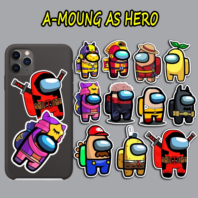 Among us stickers Mixed characters 1 sheet | Shopee Singapore