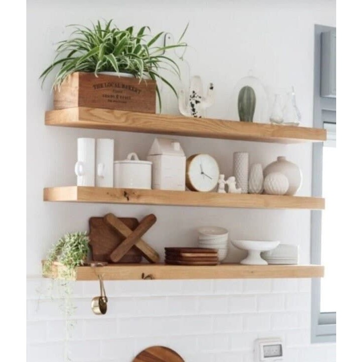 KAYU Minimalist WALL DISPLAY RACK CONTAINS 4 - SHELF SHELF - WOODEN ...
