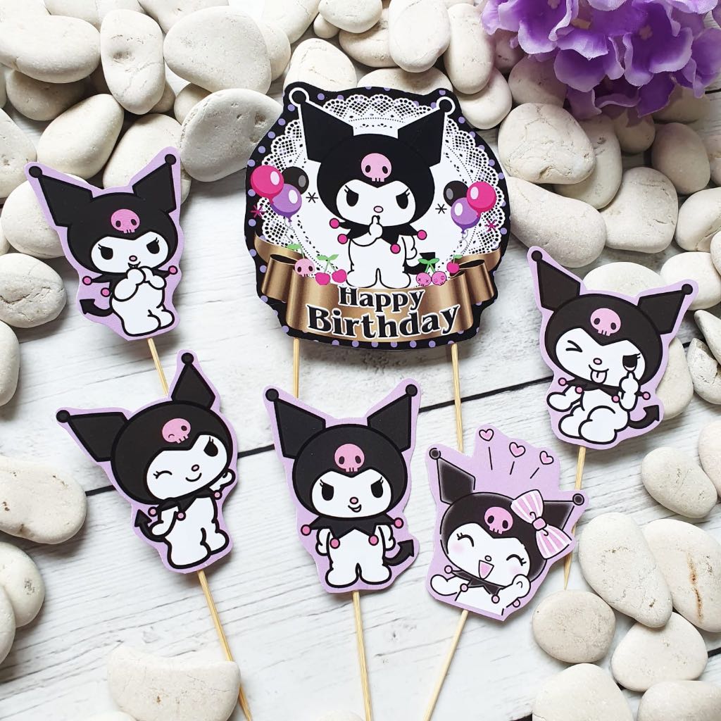 Kuromi Cake Topper (6pcs) | Shopee Singapore