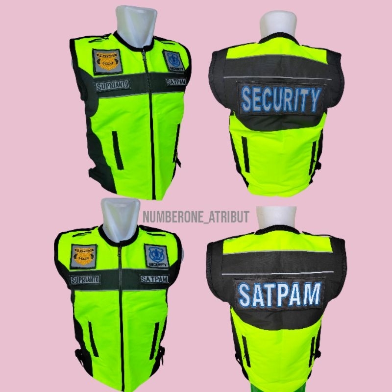 The latest thick waterproof security guard taslan vest | Shopee Singapore