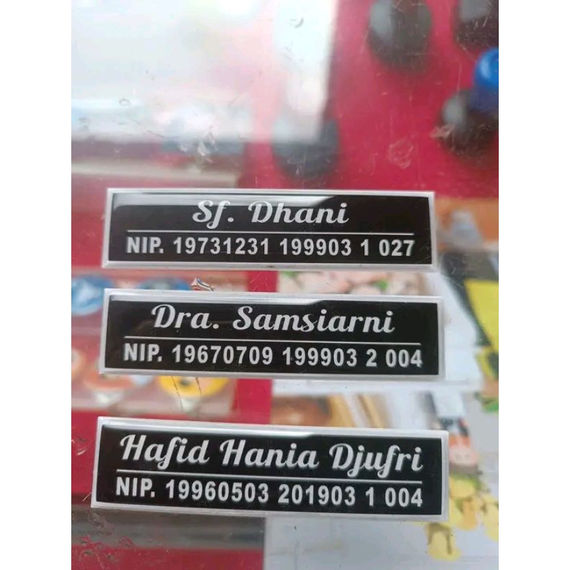 Nametag Chest Nameplate Acrylic Name Tag Magnetic Safety Pin | Shopee ...