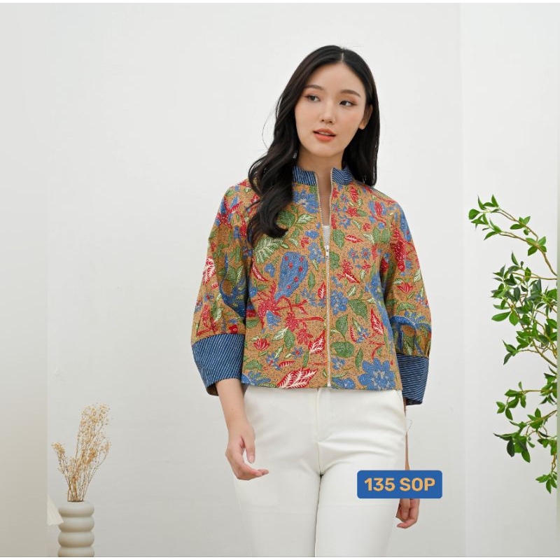 Batik TOPS 135 SOP-BATIK UNIFORMS- FAMILY BATIK-BATIK JACKET | Shopee ...