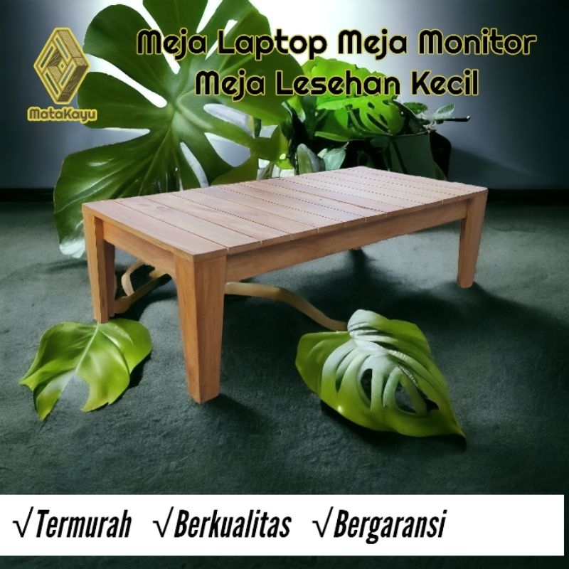 KAYU Small lesehan table 50 - 55 x 20 cm wooden monitor table coffee ...