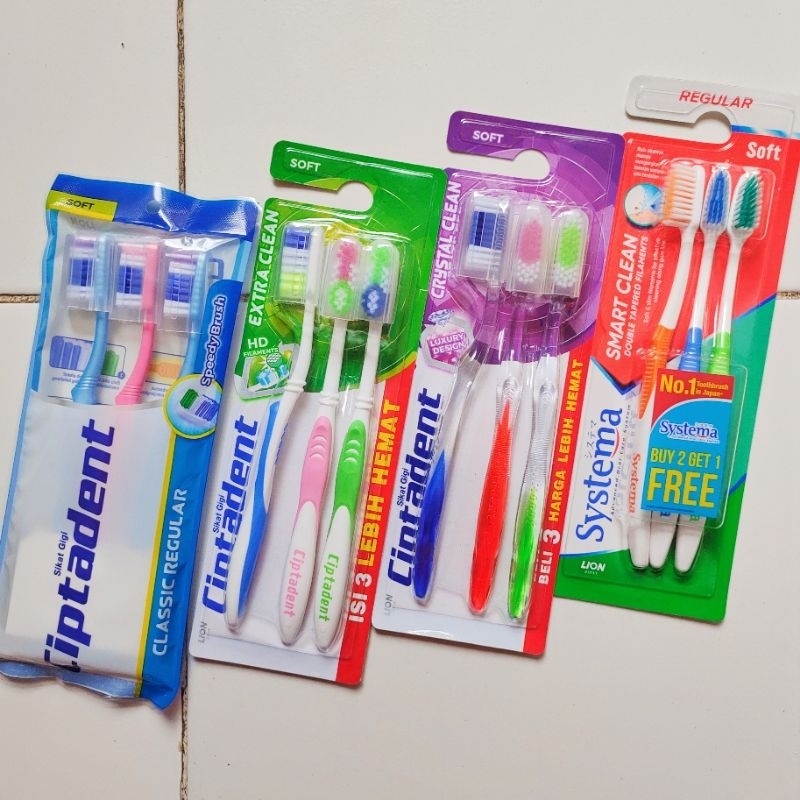 CIPTADENT SYSTEMA TOOTHBRUSH per pack contains 3 pcs | Shopee Singapore