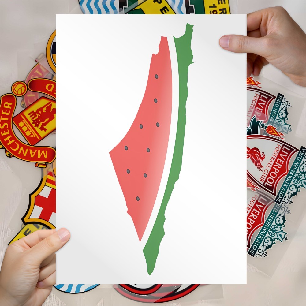 Palestine Digital DTF Print Screen Printing Watermelon Map Palestine ...
